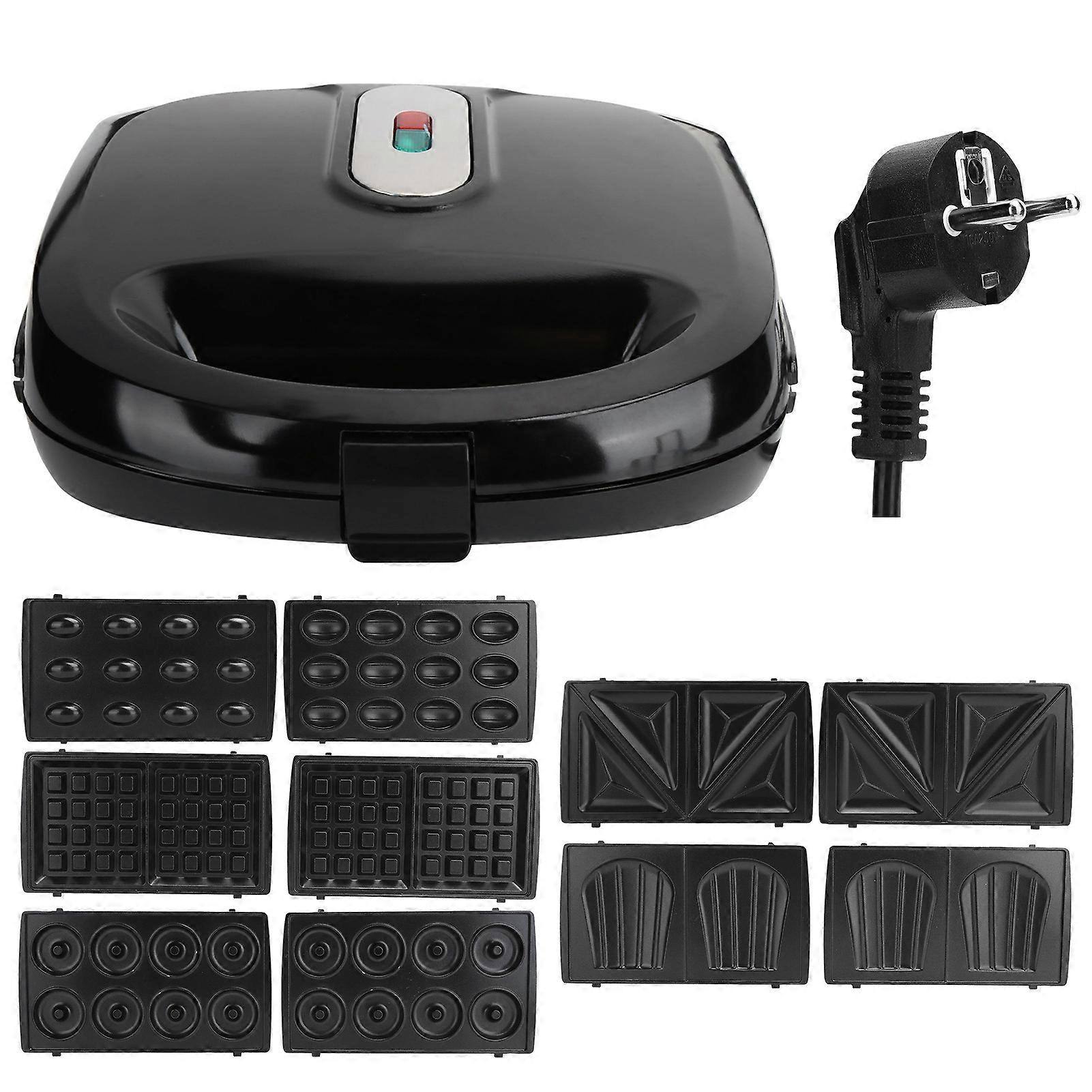 750W 6in1 Breakfast Maker Electric Waffle Doughnut Sandwich Panini ...