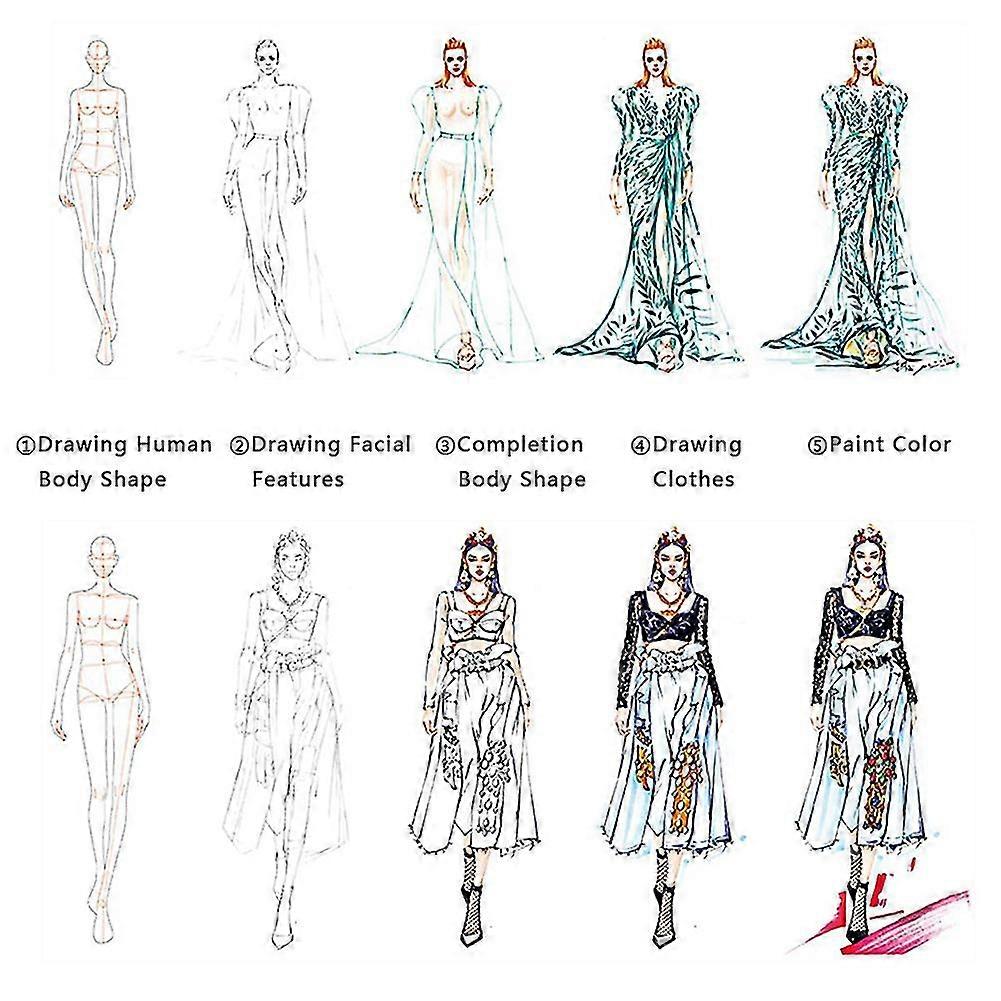 Fashion Illustration Rulers Sketching Templates Ruler Sewing Humanoid ...