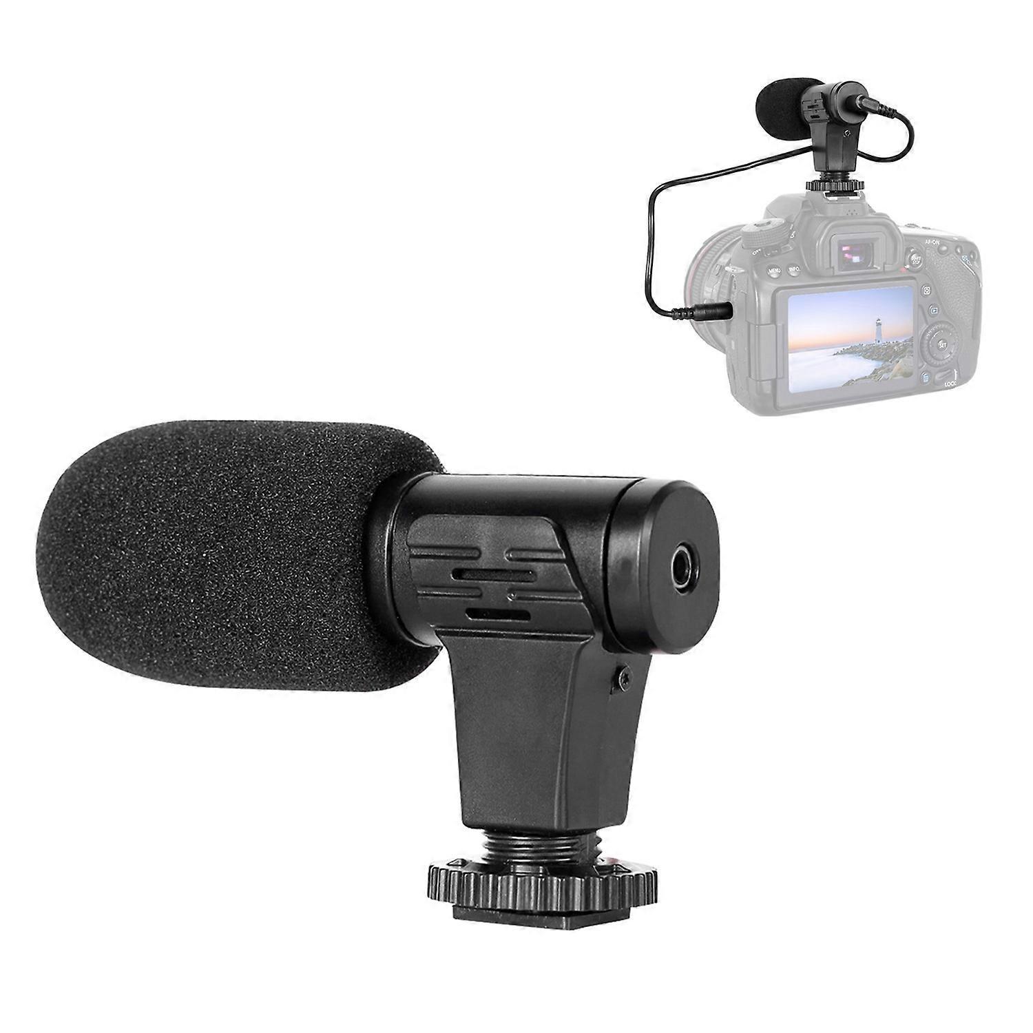 3.5mm External Stereo Condenser Microphone for DSLR Camera Vlog ...
