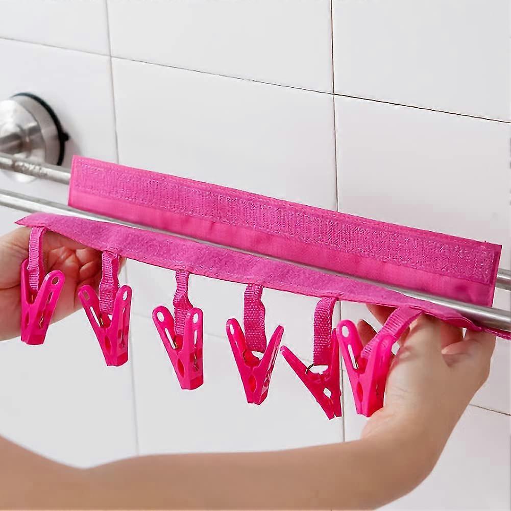 Clothes Line Pegs, Portable Folding Clothes Hanger Fabric Hangers ...