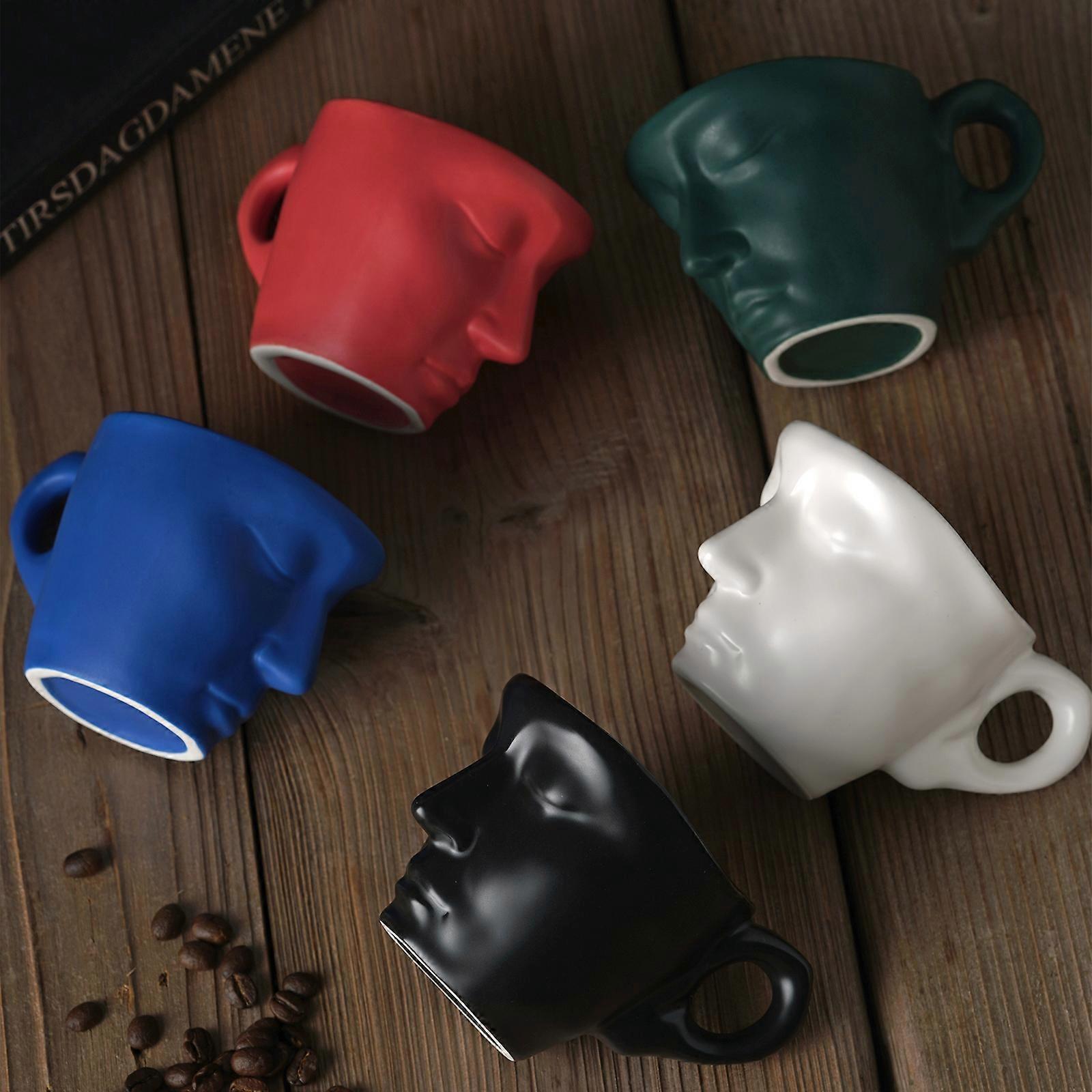 New 260ml Creative Tea Cup And Saucer Kit For Ceramic Couple Face ...