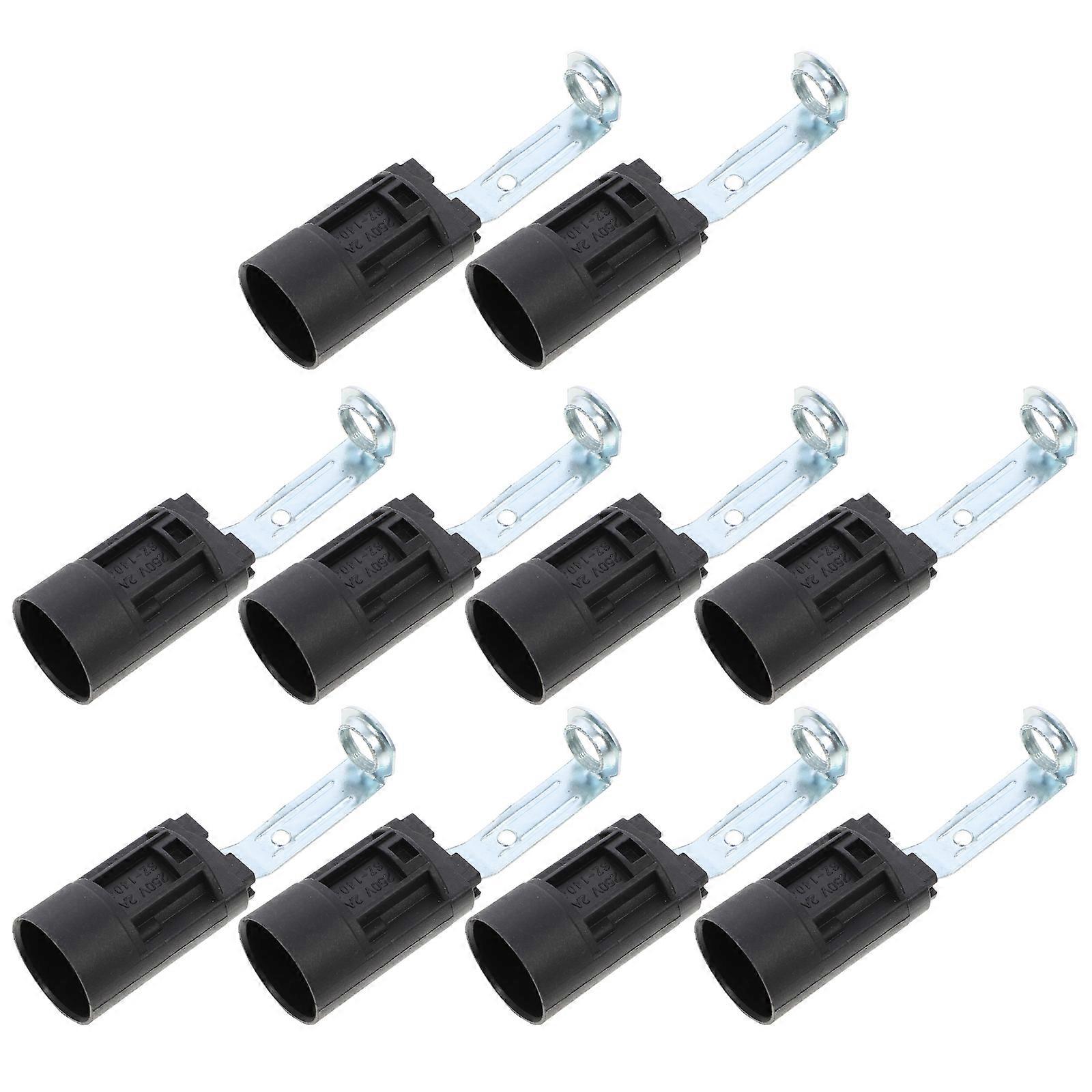 10 Pcs E14 Bracket Lamp Holder Candelabra Socket Lighting Base Zinc ...