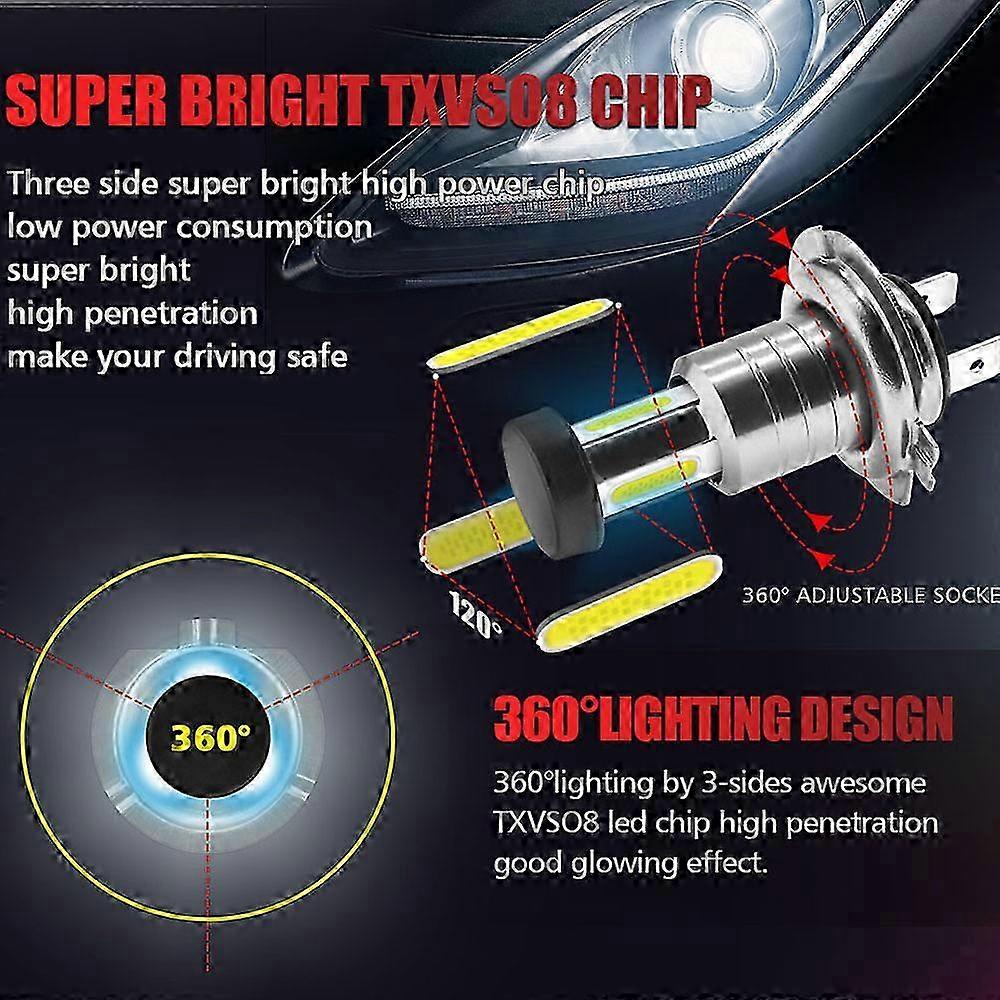 suitable for 2Pcs H7 H4 H11 H8 H1 H3 H6 LED Car Headlight Bulb Beam 24V 12V 80W High Power Auto ...