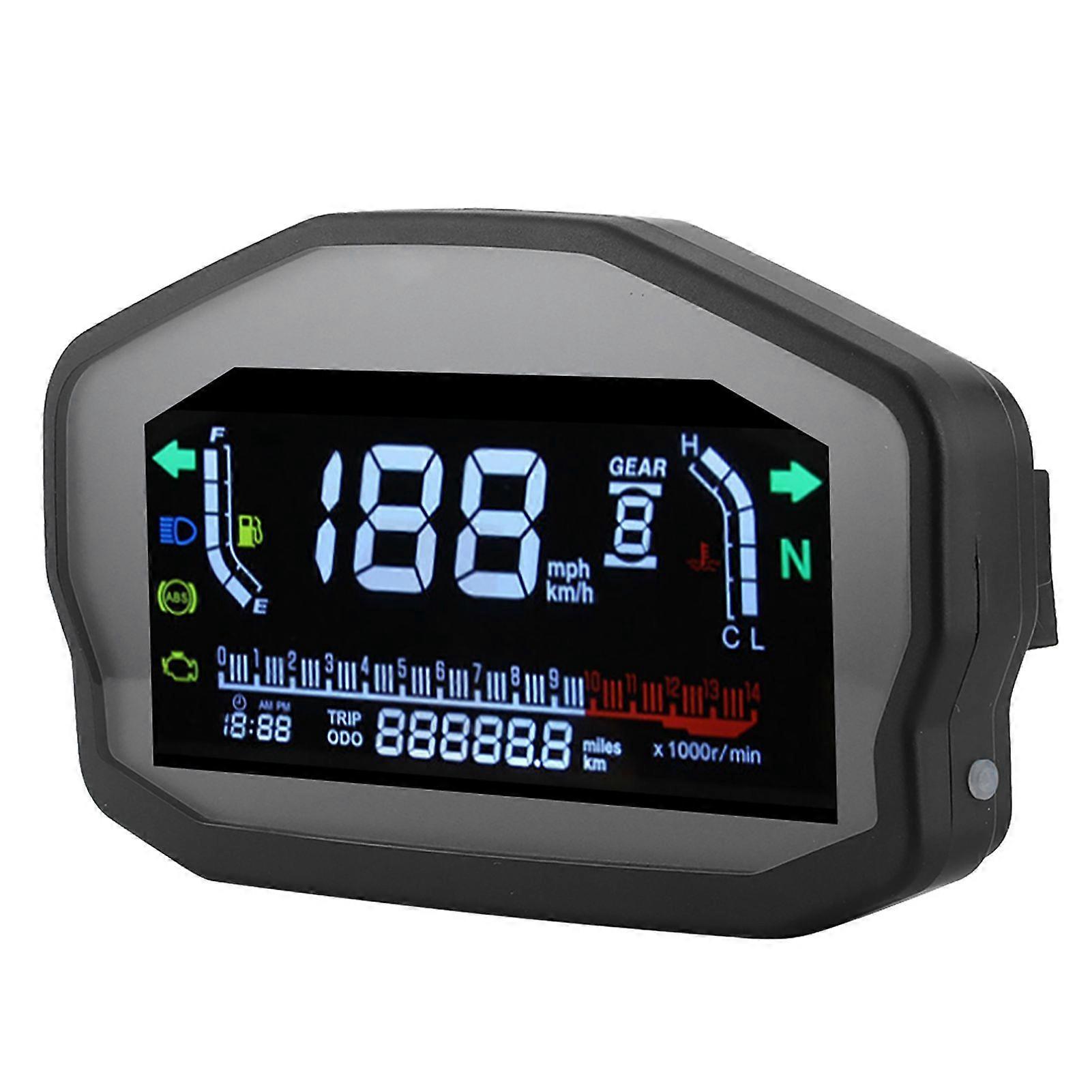 Motorcycle Speedmeter Fuel Level Gauge Refit LCD Instrument for 1/2/4 ...