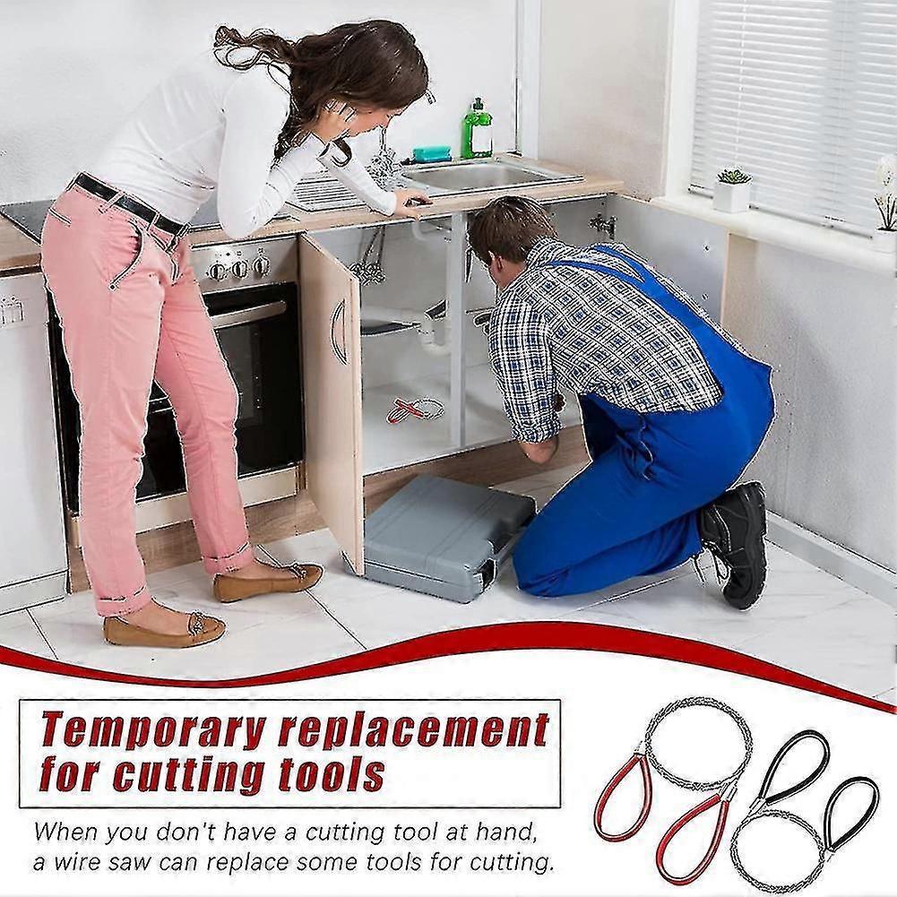 4 Pcs Pvc Pipe Cable Saw Stainless Steel Wire Saw Hand Pocket String ...