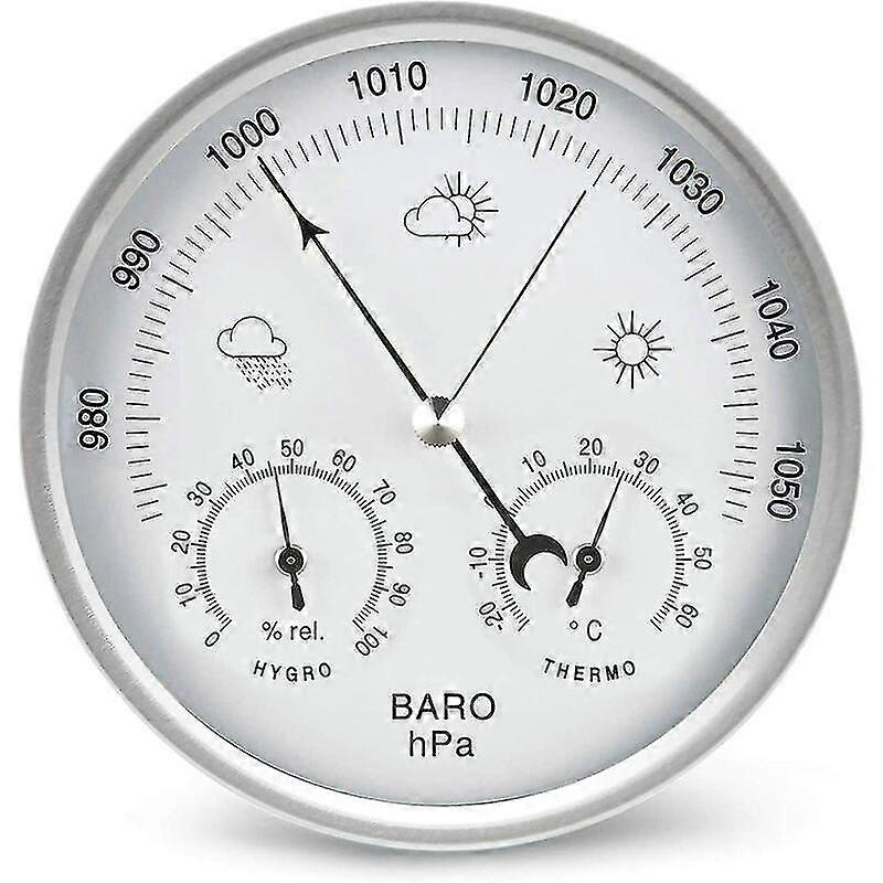 Analog Dial Barometer Weather Station With Thermometer Hygrometer ...