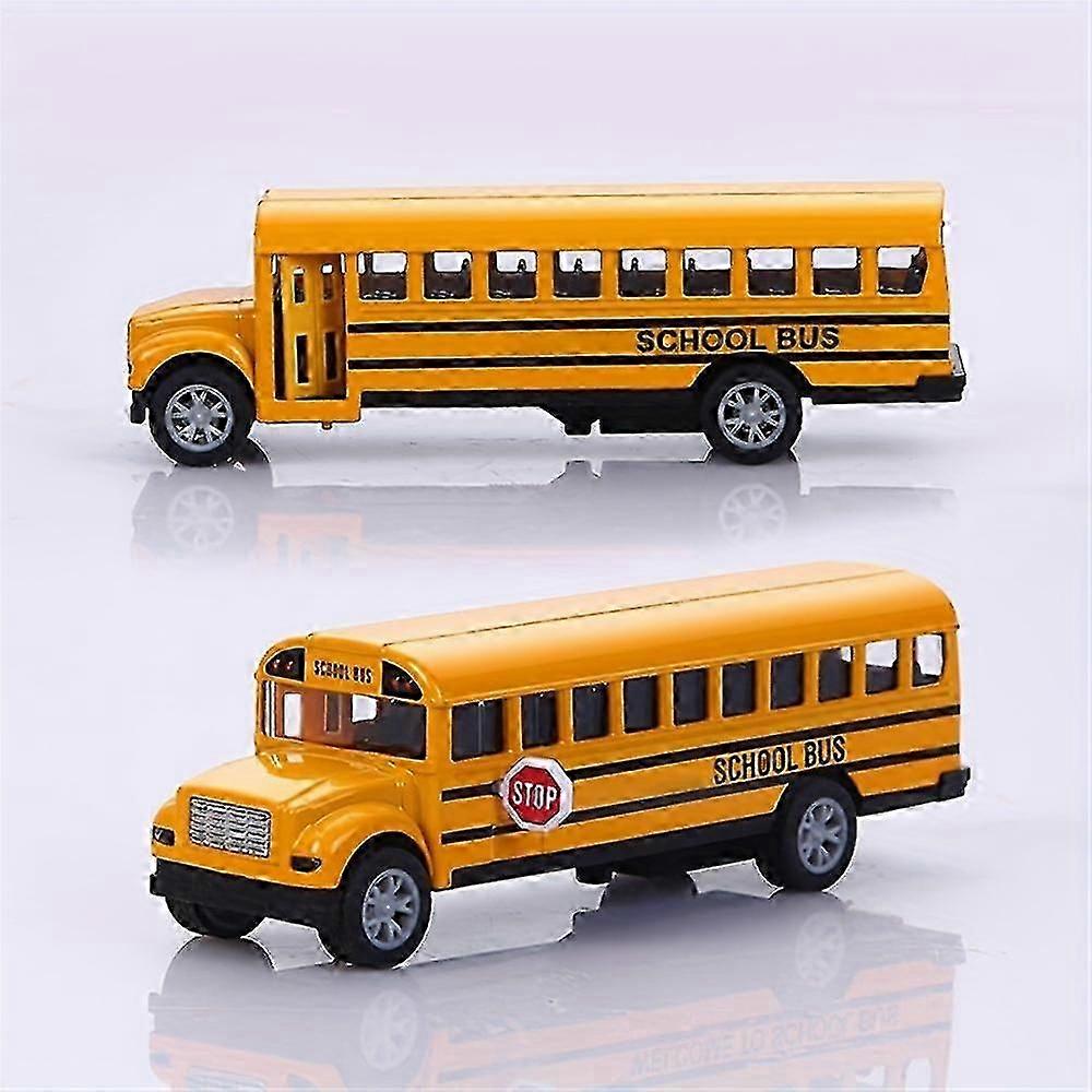 Die-cast pull-back school bus model - 1:32 scale yellow school bus ...