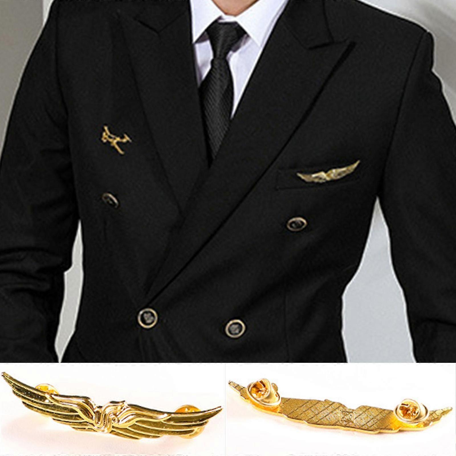 Pilot Pin Pilot Badge Flight Attendant Pin Airman Uniform Shirt Lapel ...
