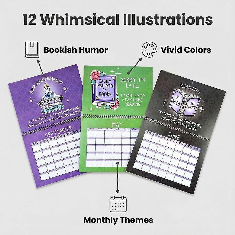 Bookish Things 2026 Calendar 2026, Book Lover's 2026 Spiral Hanging ...