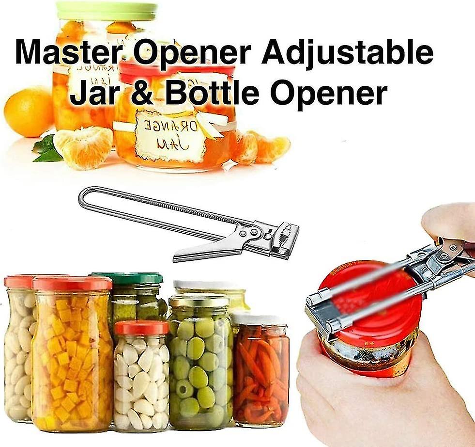 Multi-functional Adjustable Stainless Steel Jar Er With Jar Lid Clamp ...