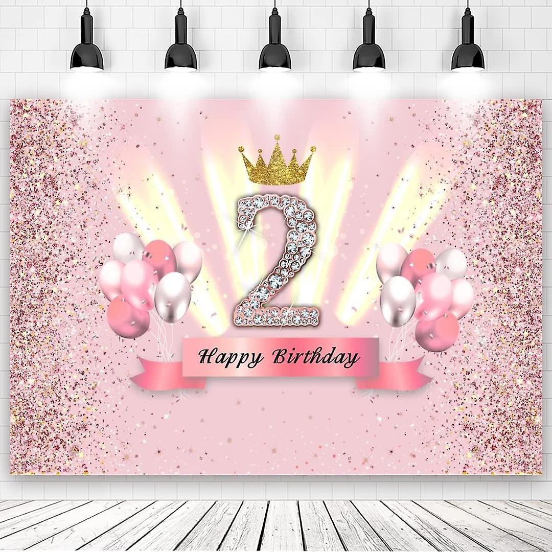 Happy 2nd Birthday Party Backdrop Decoration 2 Years Old Party ...