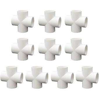 10 Pieces 4 Way PVC Cross for Building Heavy Duty Greenhouse Frame ...