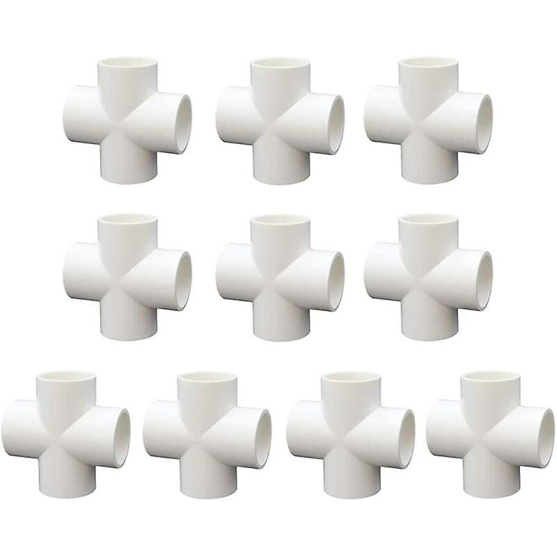10 Pieces 4 Way PVC Cross for Building Heavy Duty Greenhouse Frame ...
