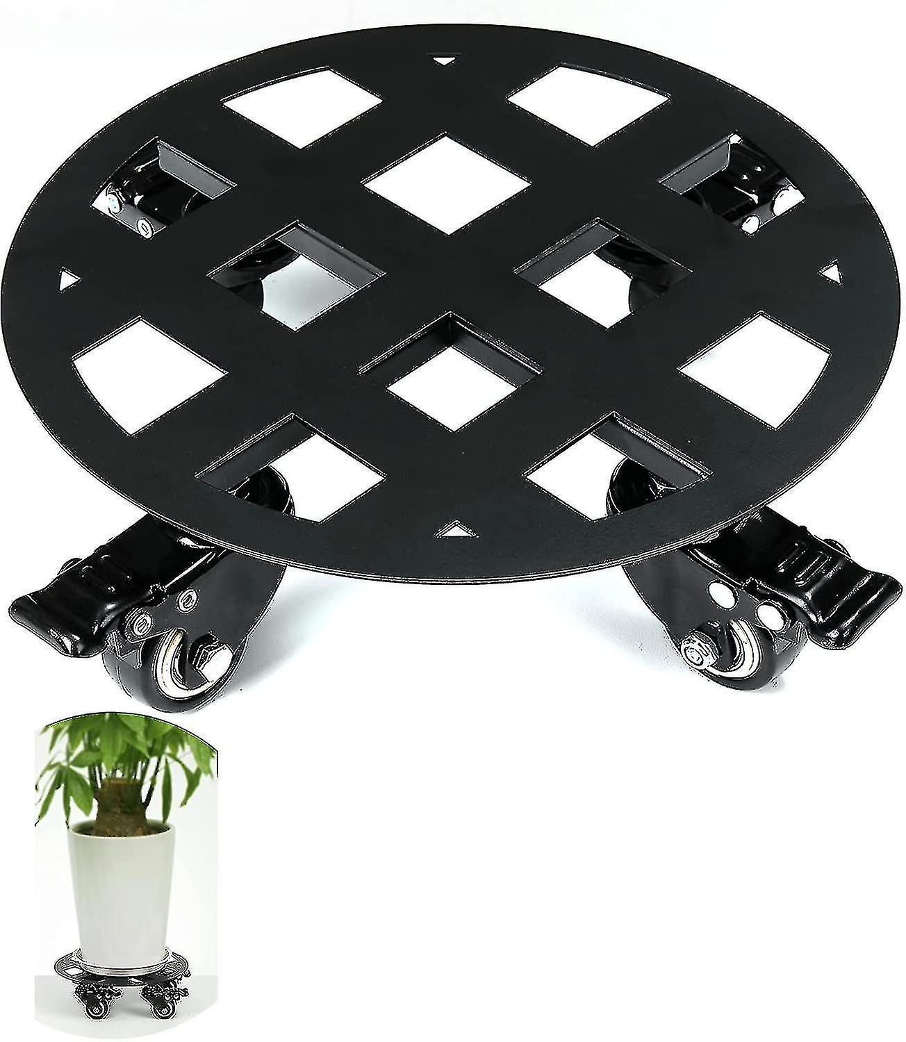 Flower Pot Stand Square Shape Flower Pot Caster Iron Heavy Duty Plant ...