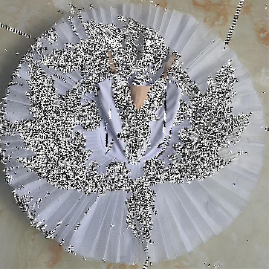 Adult Kids Classic Professional Ballet Tutu White Swan Lake Pancake ...