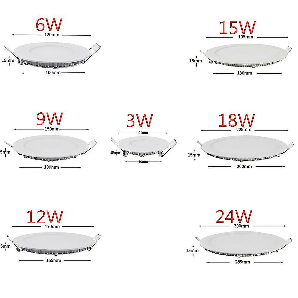 Uk Ultra Slim Recessed Led Flat Panel Ceiling Spot Lights Downlights ...