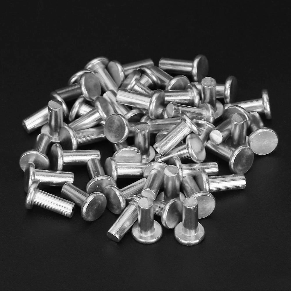 100pcs GB867 M4 Flat Head Aluminum Rivets Flat Head Solid Rivet (M4 ...