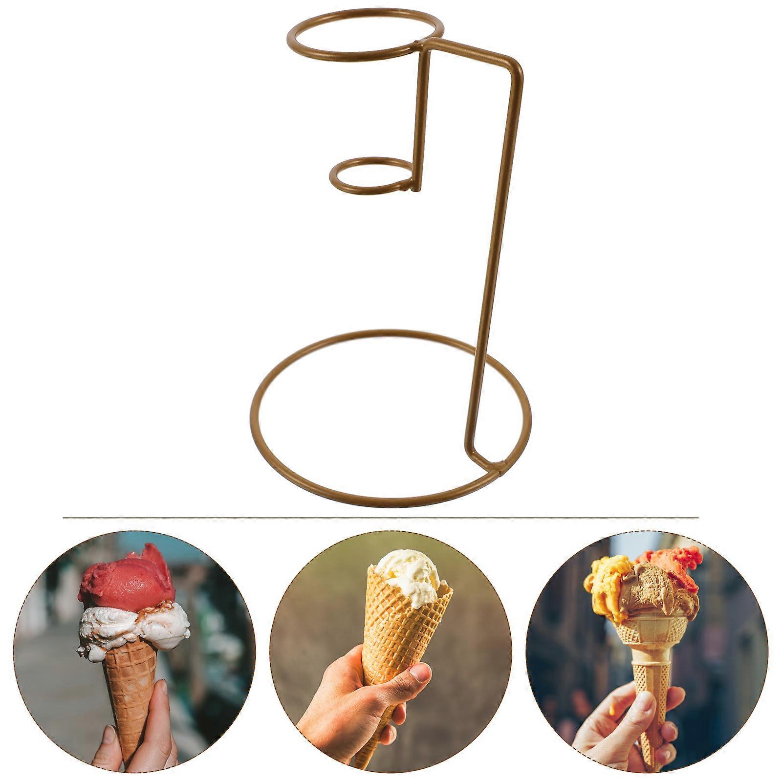 Iron Ice Cream Rack Single-head Ice Cream Holder Stand Ice Cream Cone ...