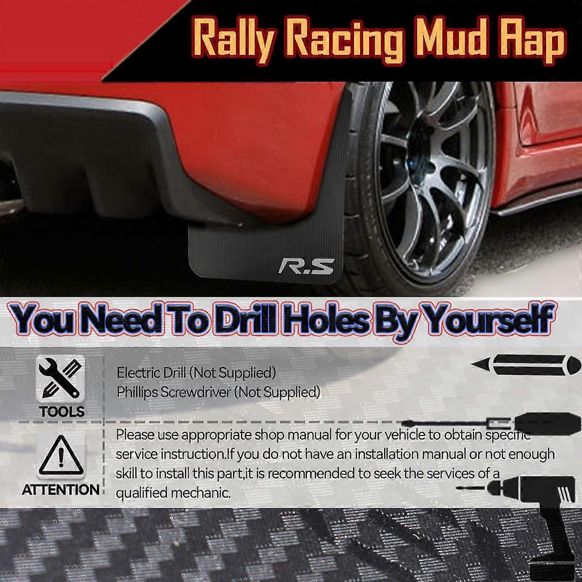 Rally Style Mud Flaps Carbon Fiber Effect Universal Splash Guards ...