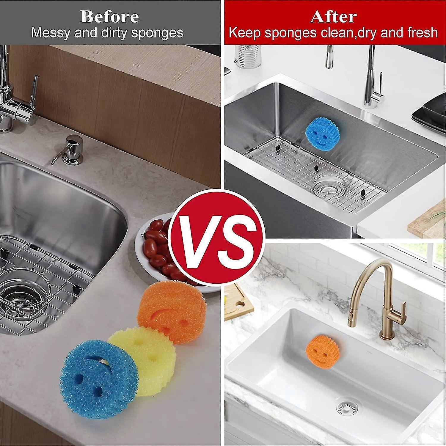 Sponge Holder Sponge Caddy Suction Sponge Holder Sink Organizer For ...