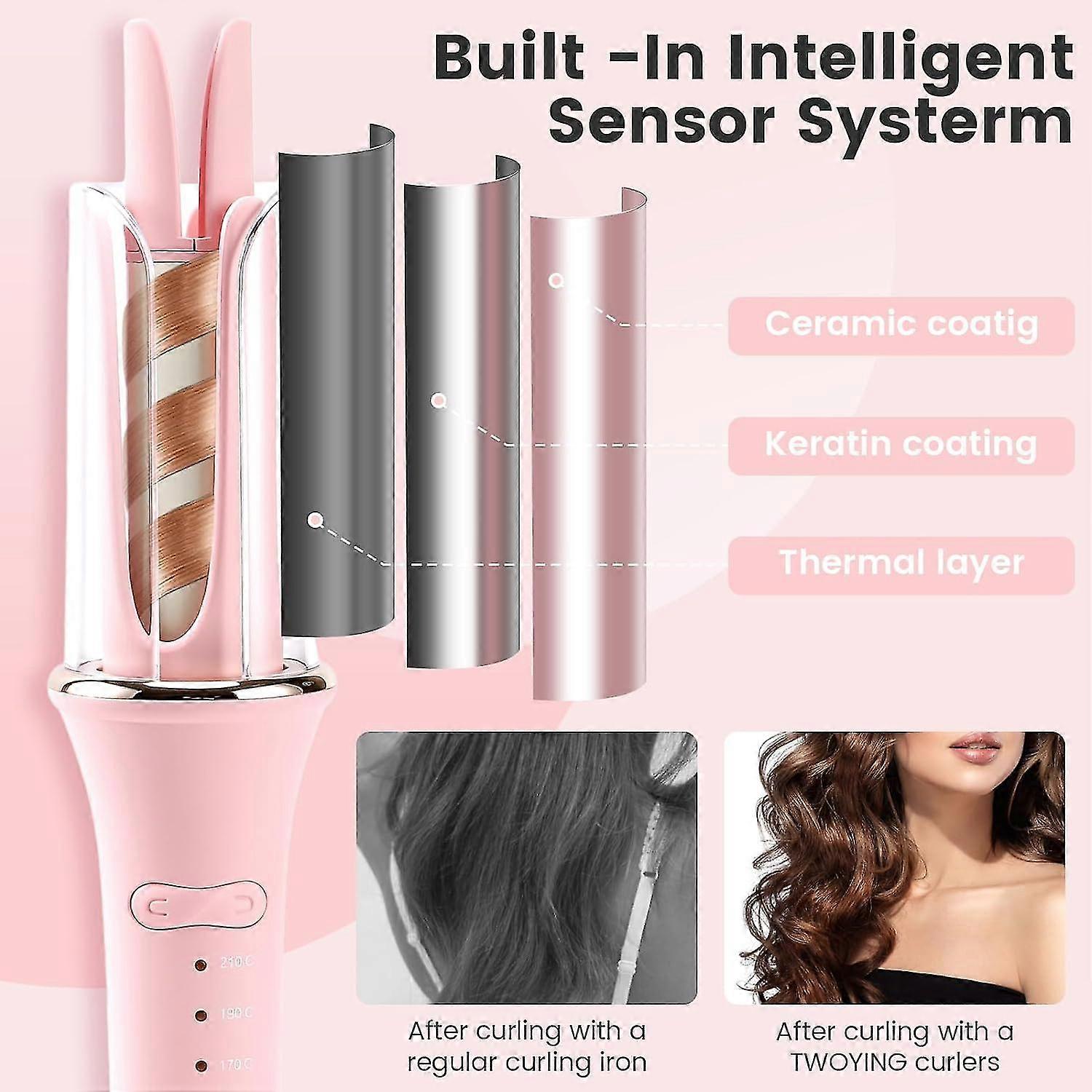 Automatic Curler,curling Iron 1 1/4 Inch,easy-to-use Travel Automatic ...