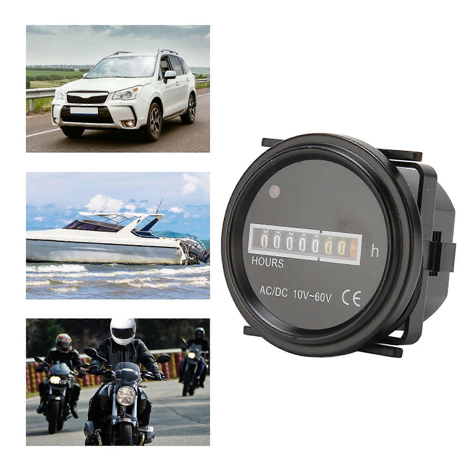 Boat Hour Meter 2.4in Diameter Maximum 99999.99H High Accuracy ...