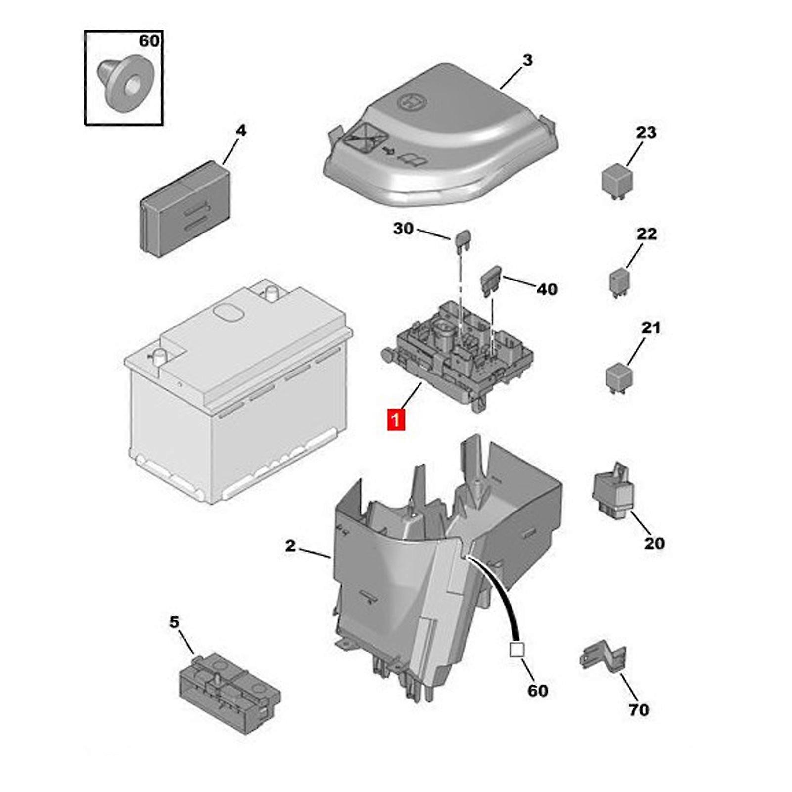 Engine Fuse Box 9809742880 Reliable Engine Fuse Module Replacement for ...