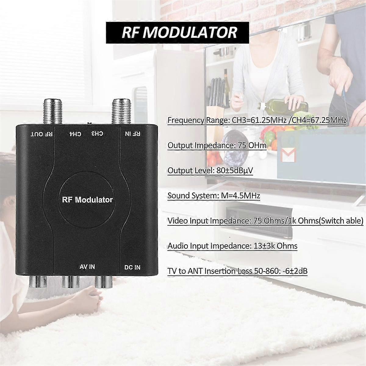 Rf Modulator Av To Rf Converter M61a Av To Rf Ch3/ch4 Channels Video ...