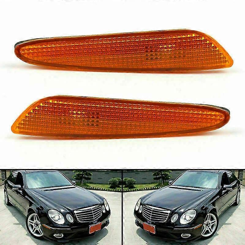Pair Front Bumper Side Marker Light Turn Signal Lamp For W211 E-class ...