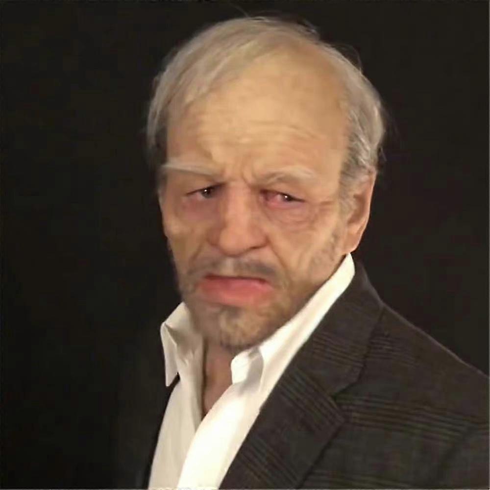 Halloween Masquerade Face Cover Latex Mask Terror Realistic Elder Old ...