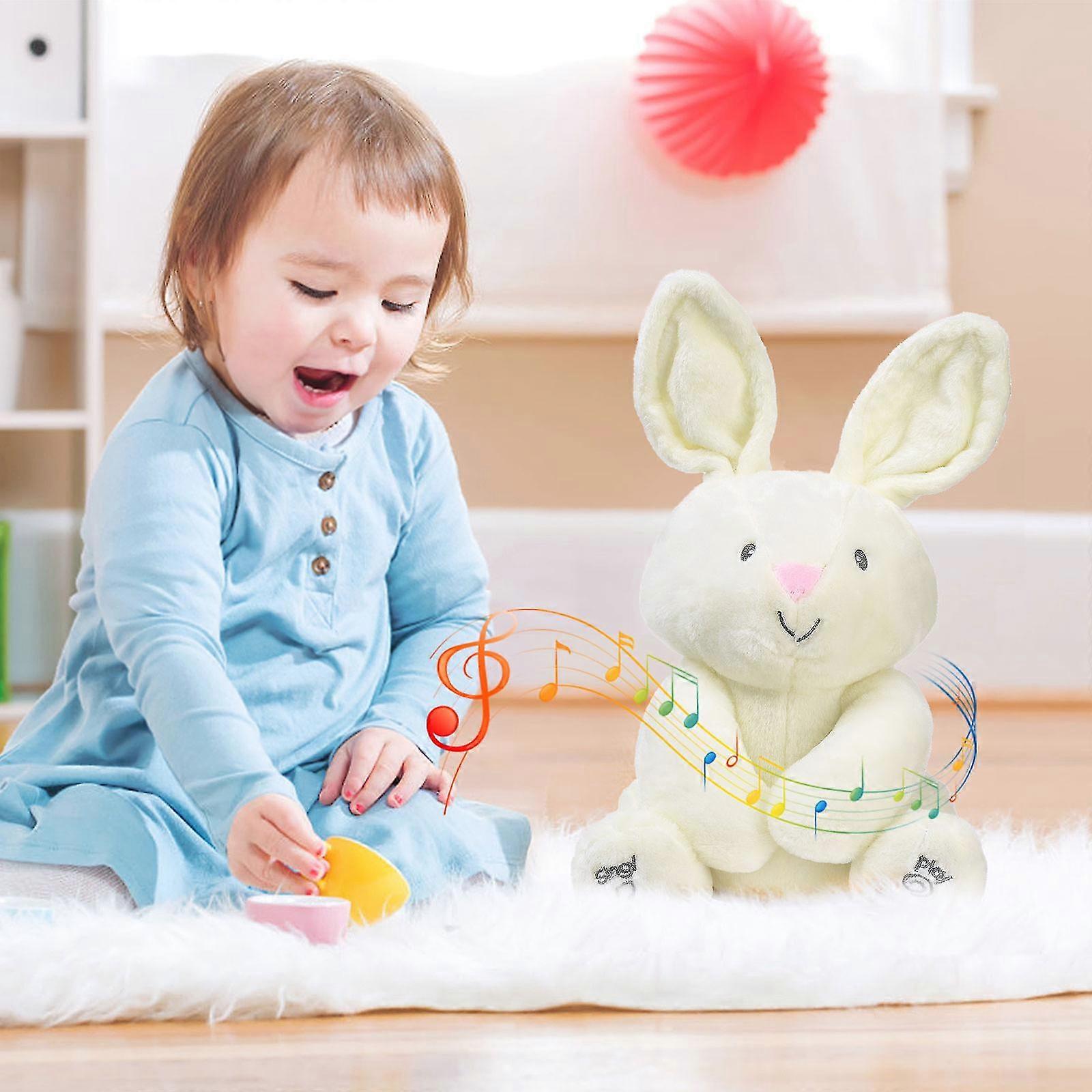 Phoebe The Singing Bunny Stuffed Animal, Animated Plush Toy With Ears ...