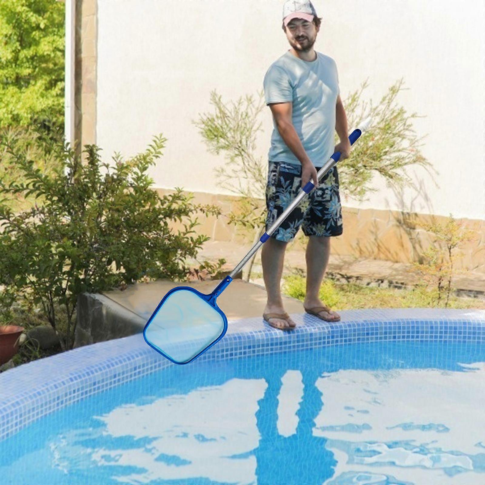 Swimming Pool Leaf Net Reinforced Aluminum Alloy 3-section Telescopic ...