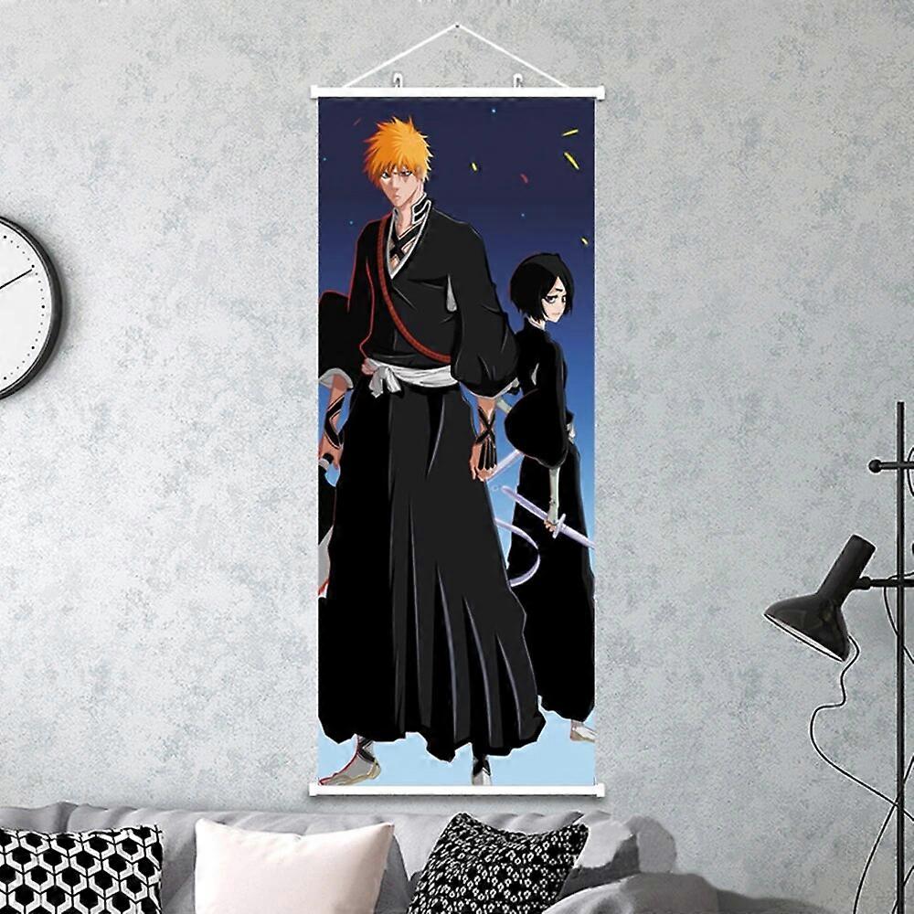 35x90cm Anime Scrolls BLEACH Fabric Poster Retro Manga Drom Room House ...