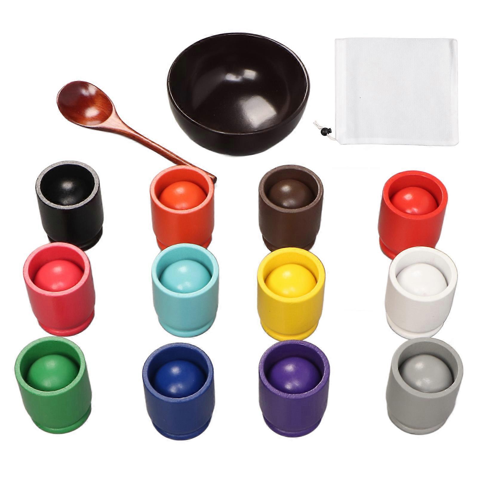 Balls Cups Color Sorting Toy Fine Motor Training Color Sorting Early ...