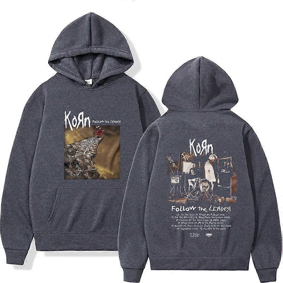 Rock Band Korn Follow The Leader Graphic Hoodie Men Women Gothic Tracksuit Male Oversized ...