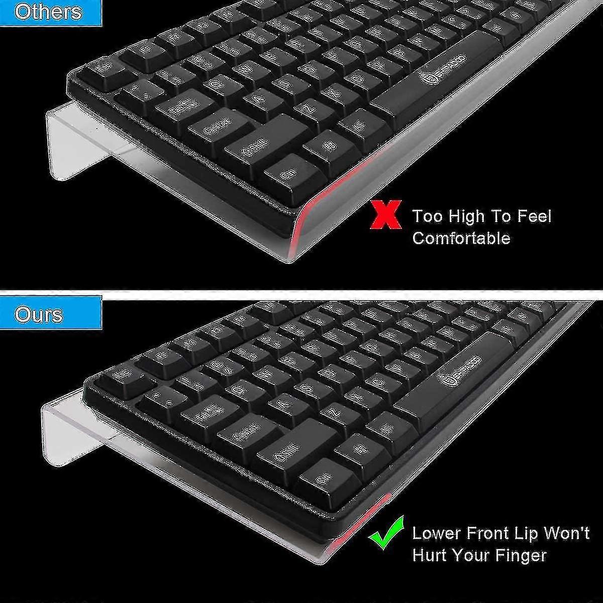 Computer Tilted Keyboard Holder, Clear Acrylic Premium Stand-pc ...