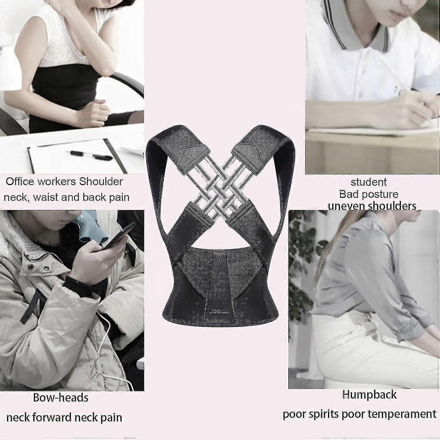 Back Brace And Posture Corrector For Women And Men, Adjustable ...