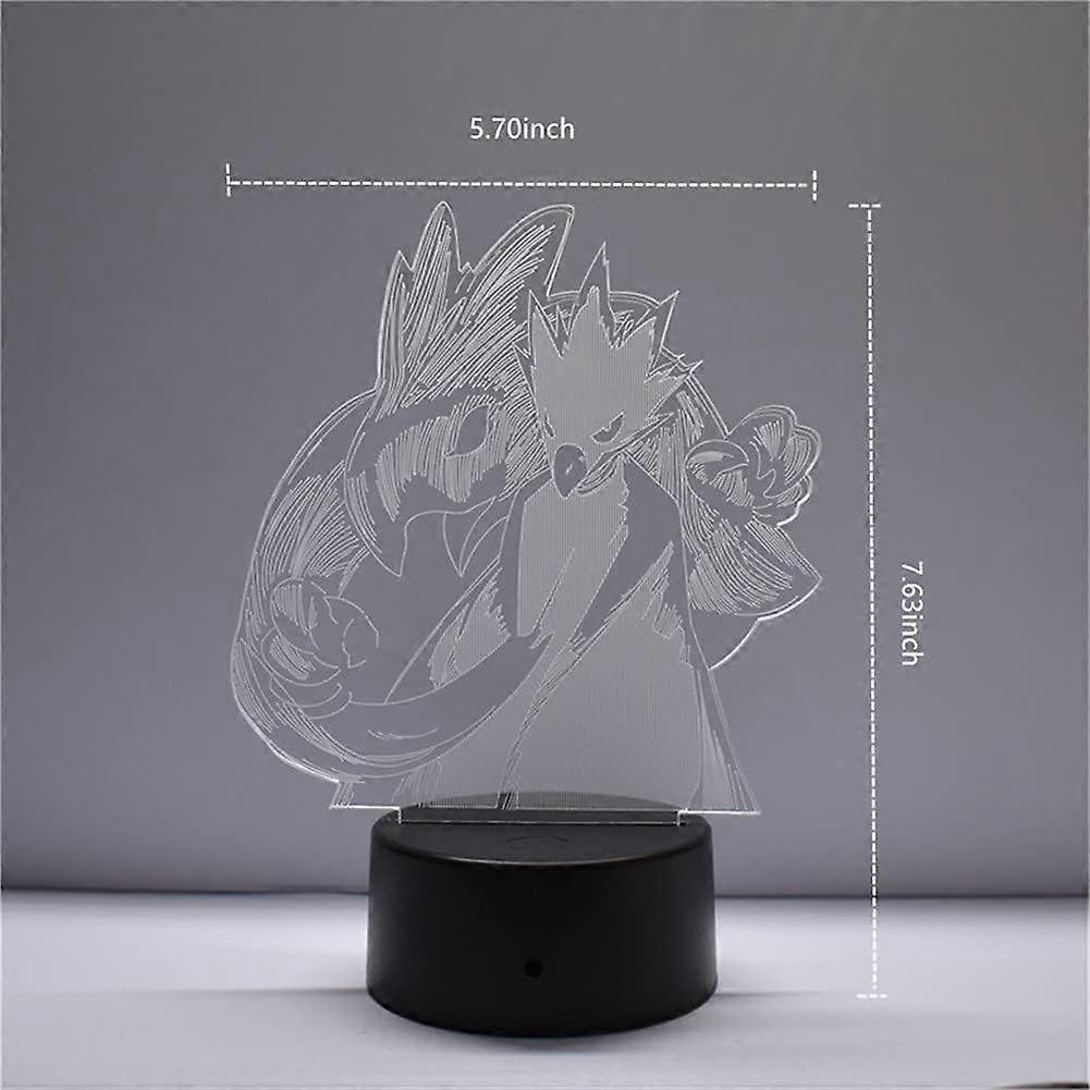 Fumikage Tokoyami 3D Lamp Anime Manga USB Night Light Desk Table Lamps ...