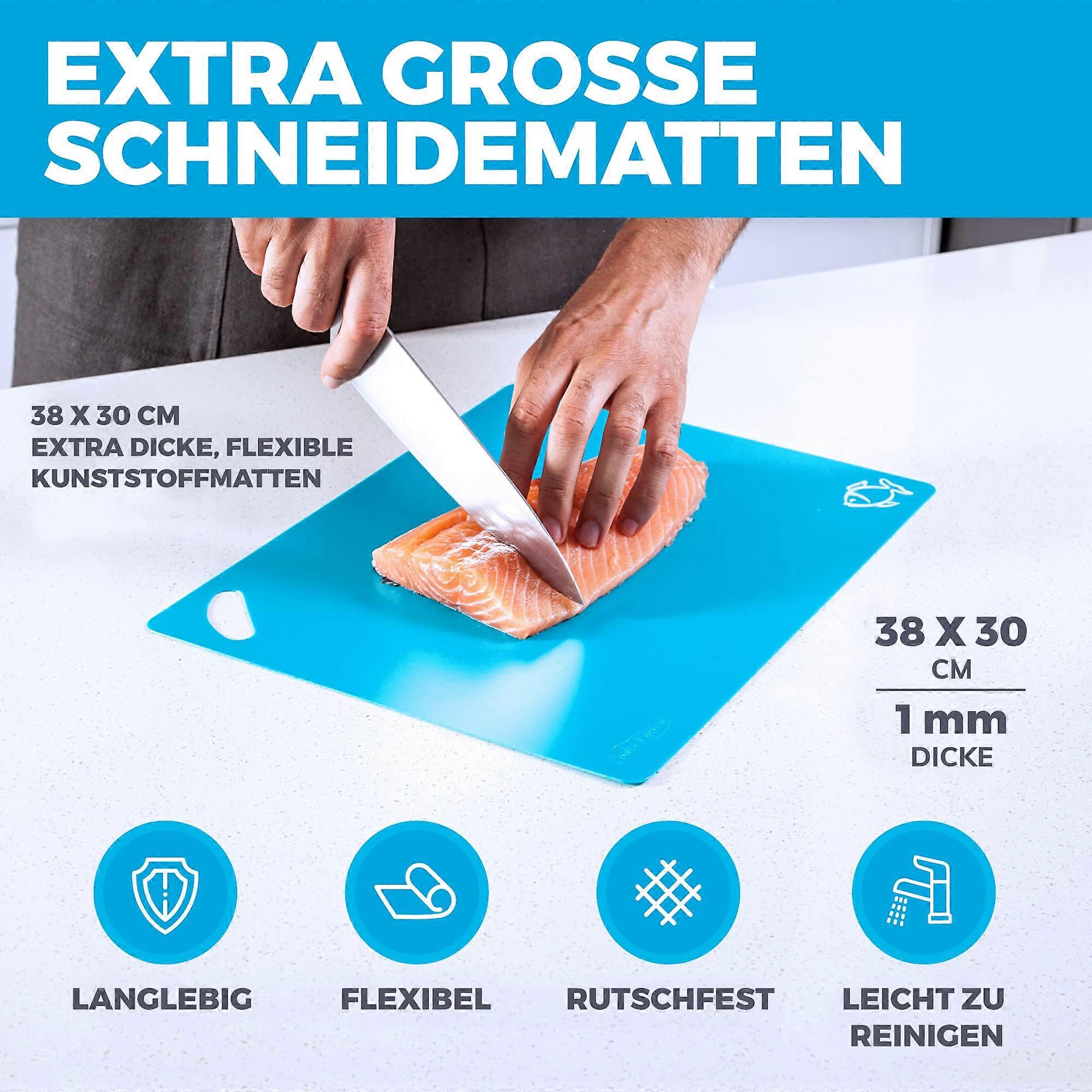 Extra Thick Flexible Plastic Cutting Board Mats with Food Symbols ...