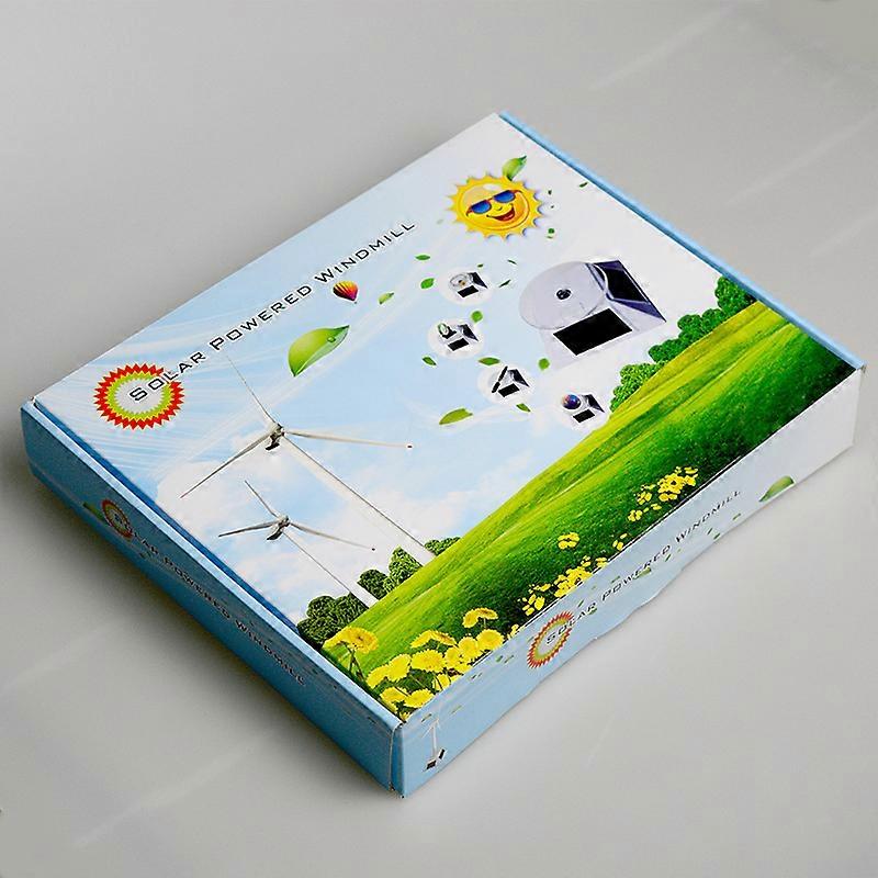 Solar Powered Windmill Plastic DIY Toy Windmill Model Ornaments Decor ...
