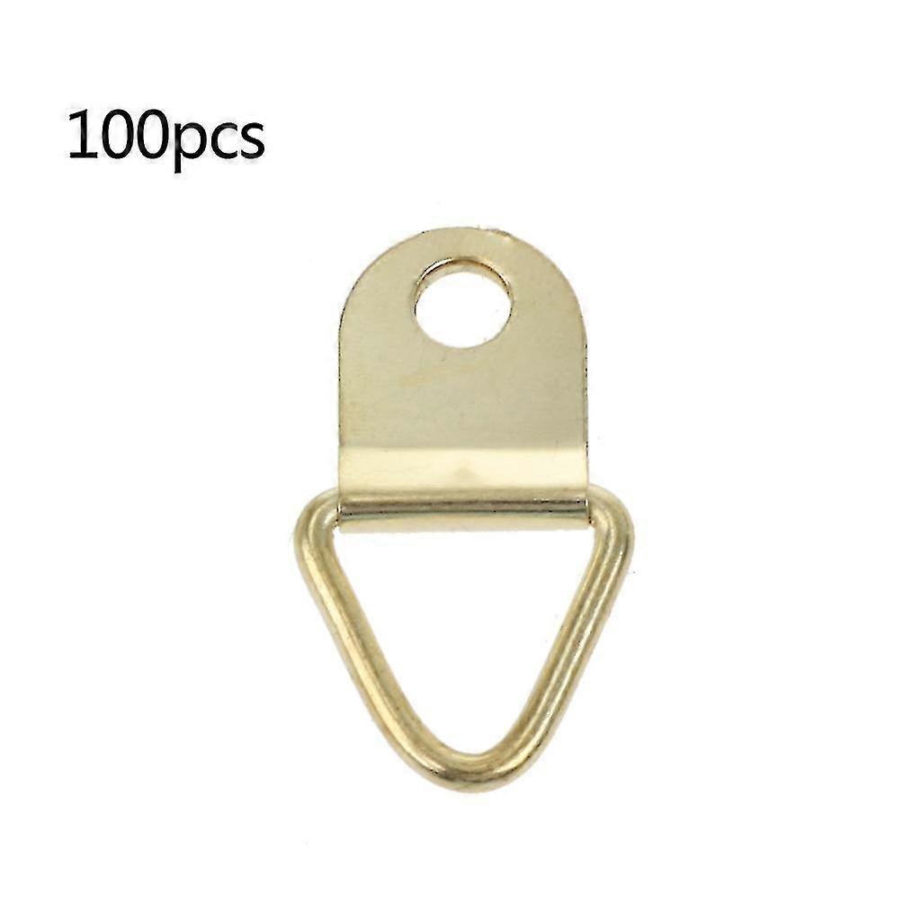 100 Pcs Picture Hanger / Screws Triangle Ring Picture Hangers ...