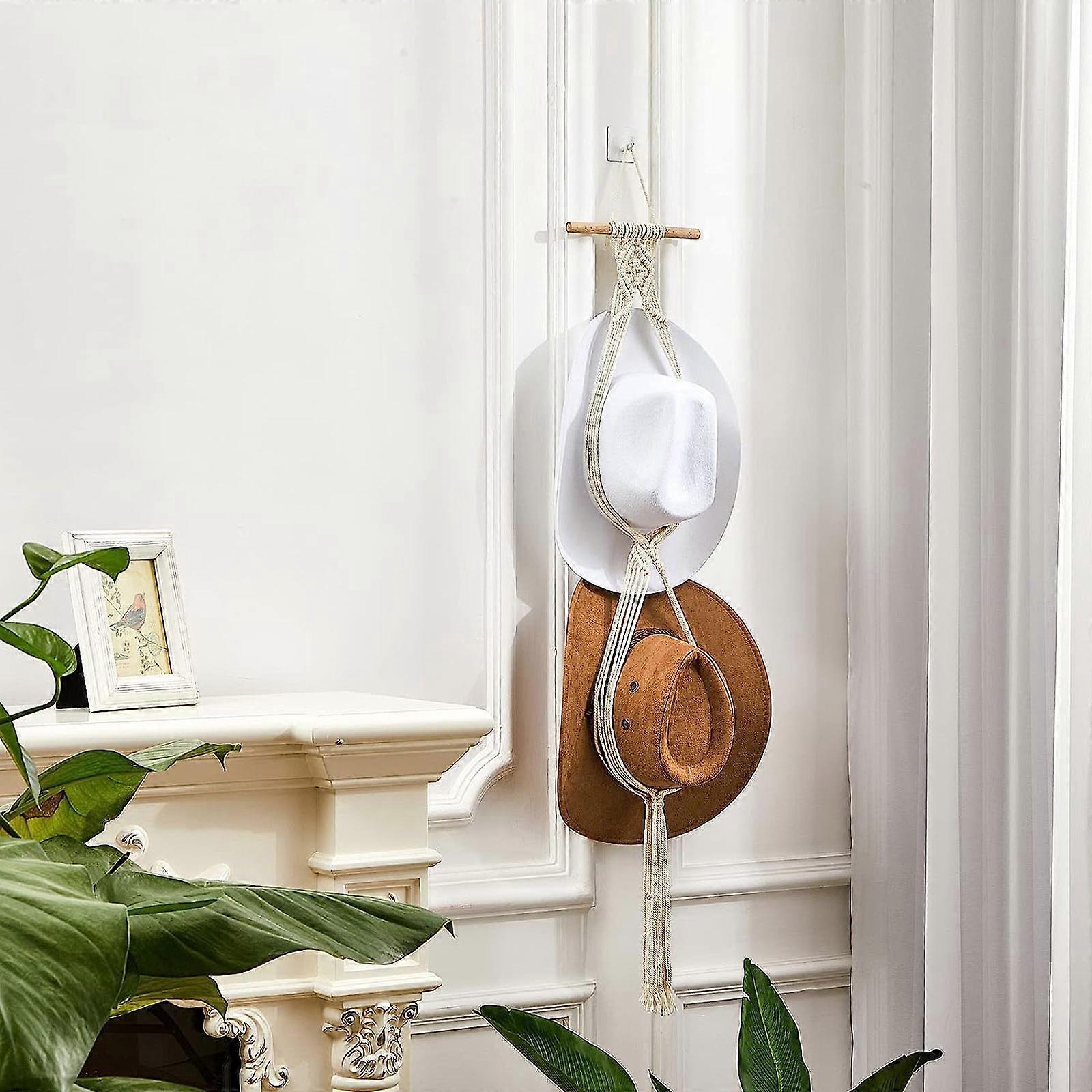 Brand New Macrame Hat Hangers Hat Holder for Wall Bohemian Women Hat ...