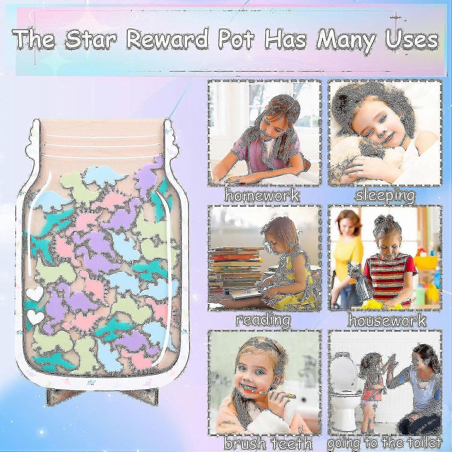 Star Reward Jar For Kids, Incentive Jar, Personalized Stars Reward ...