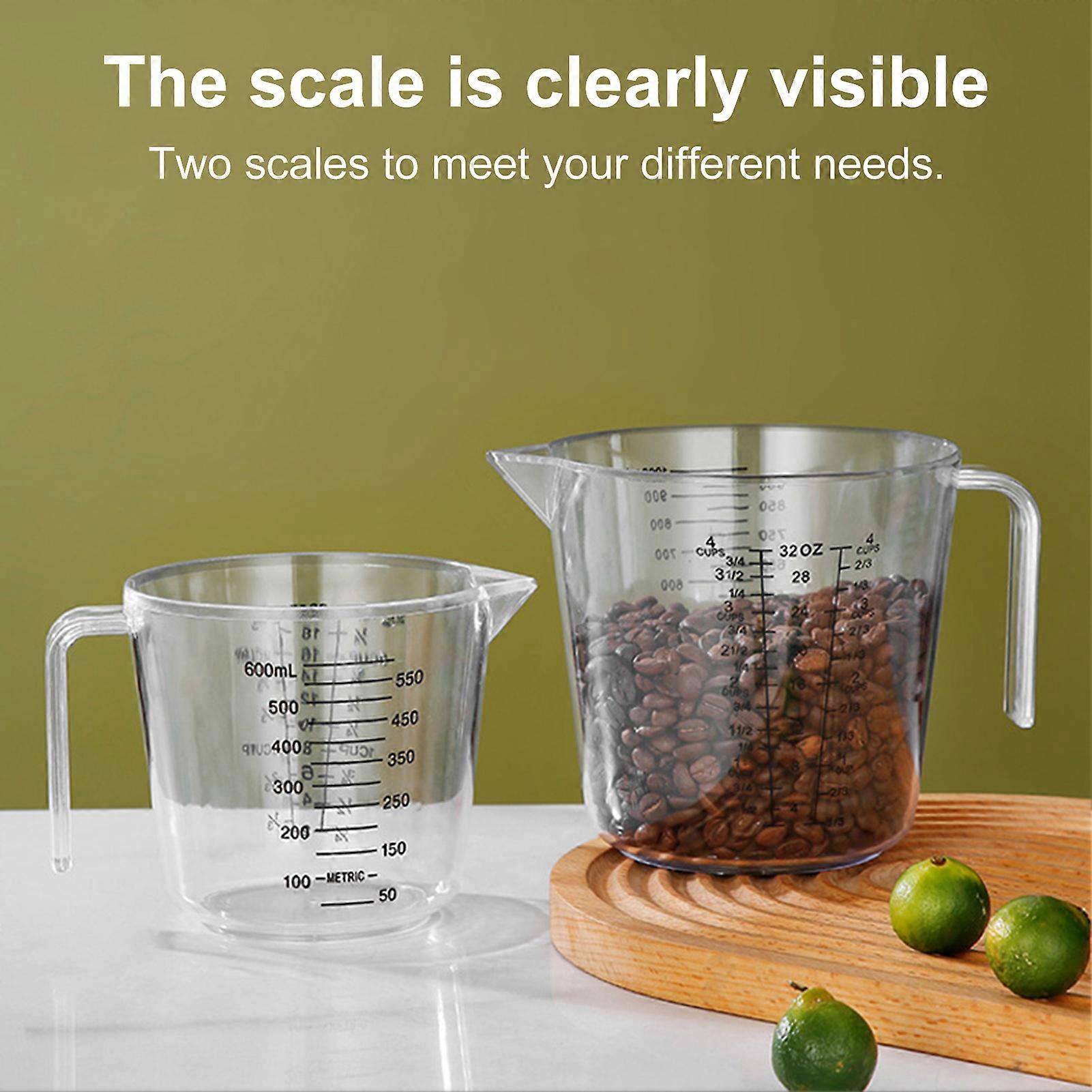 150ml/300ml/600ml/1000ml Measure Liquid Jug Transparent Ergonomic ...