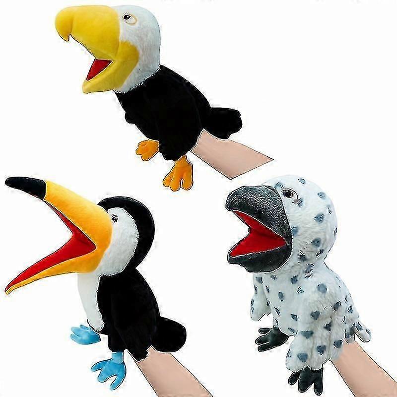 New style Cute Bird Hand Puppet Plush Toy Doll Storytelling Parrot ...