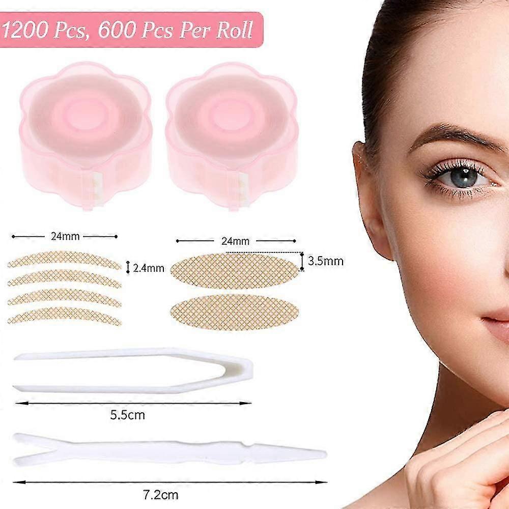 1200 Pcs Eyelid Strips, Invisible Double Eyelid Lift Strips, Instant ...