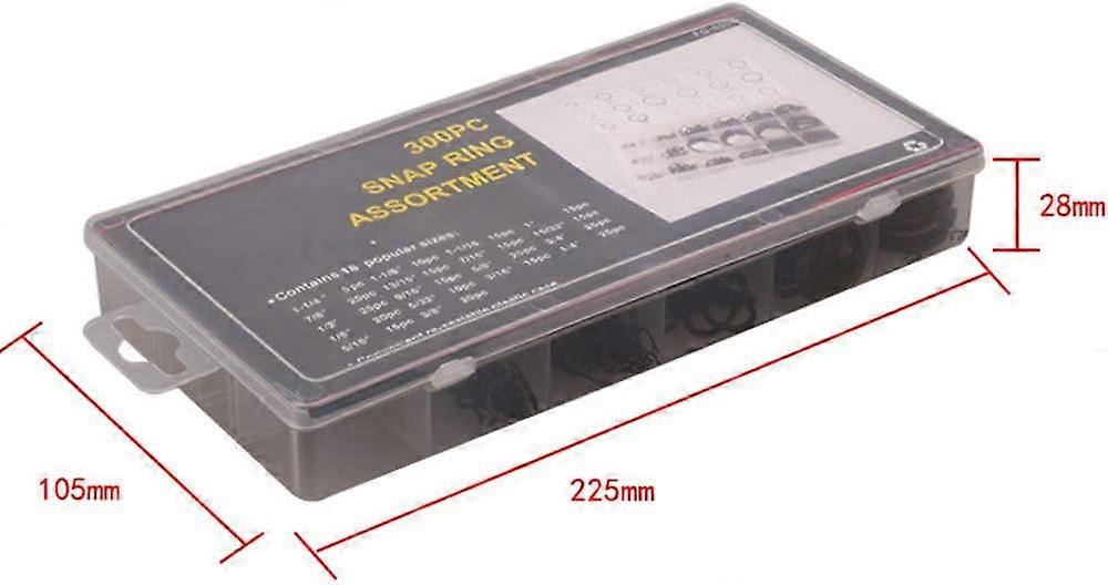 Snap Circlip Assortment Set, 300 PCS 18 Sizes Circlip Snap Clip Snap ...