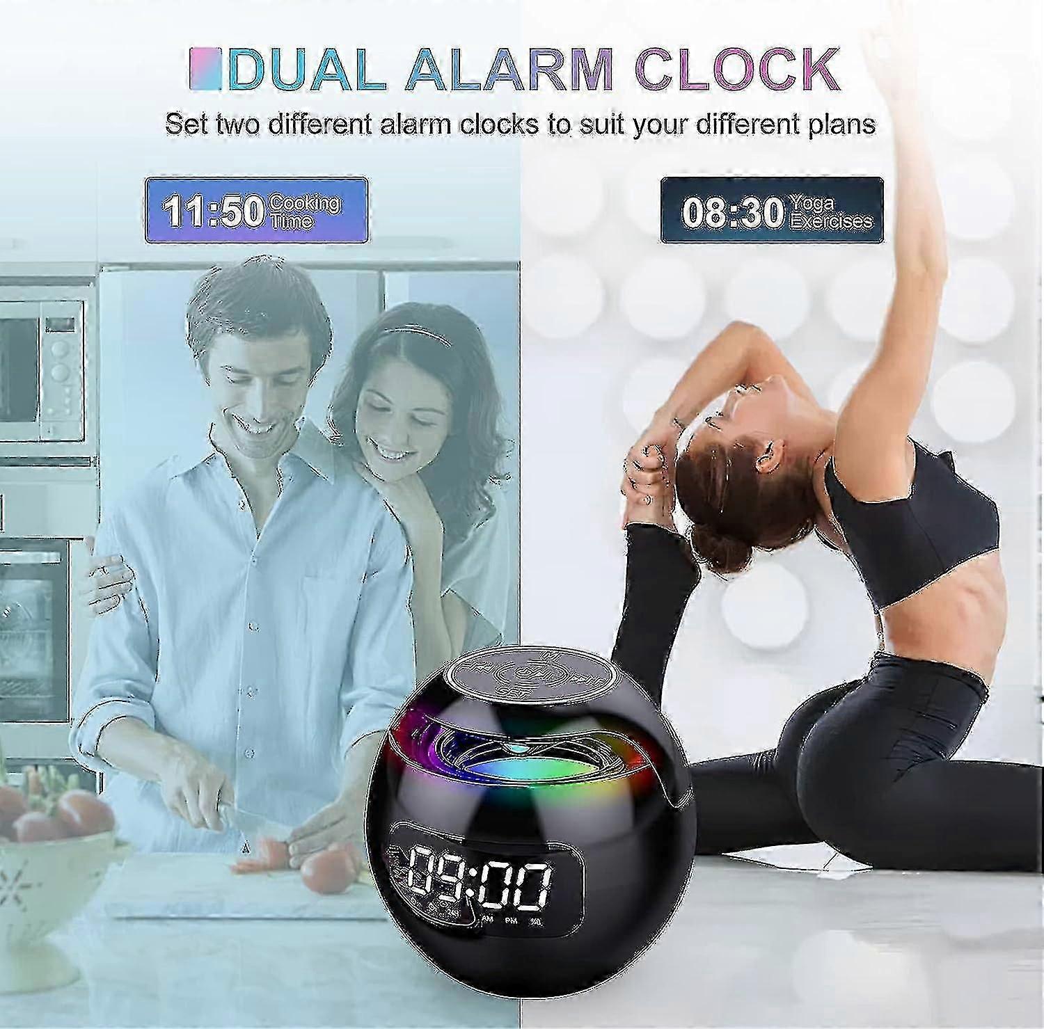 Wekker voor slaapkamers, digitale wekkerradio's met Bluetooth ...