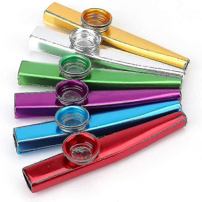 24-pack Metal Kazoos With 24 Pcs Kazoo Flute Diaphragms 6 Colors,good ...