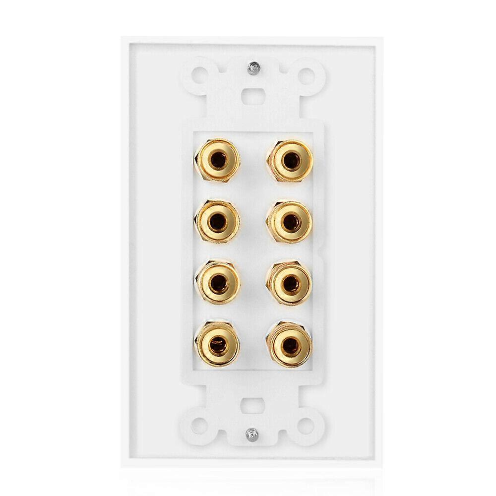 8 Posts Speaker Wall Plate Home Theater Wall Plate Audio Panel for 4 ...
